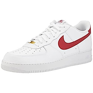 Nike Men's Basketball Shoe, White/White/Team Red, 12