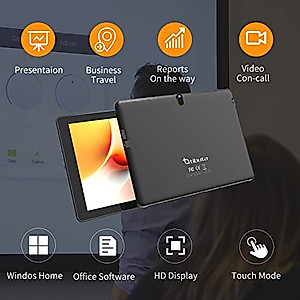 Tibuta Masterpad W100 8.9 inch Tablet Computer Windows 11，Mini Laptop with Windows System, Intel CPU, 64GB Storage, 1536×2048 FHD Display Tablet PC with Keyboard and Leather Case