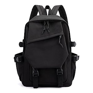 Votachin Casual Backpack Unisex Cute Macaroon Color Backpack Large Capacity Laptop Bag Backpack Suitable for Daily Commuting-Black
