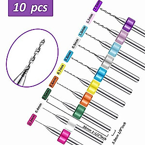 Mudder 36 Pieces Hand Drill Set, Include Pin Vise Hand Drill, Mini Drills and Twist Drills for Craft Carving DIY (0.3-1.2 mm PCB Drill)