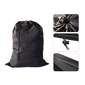 YETHAN Extra Large Laundry Bag 12 Pack, Travel Laundry Bags with Drawstring Closure, 30"x40", for college, dorm and apartment dwellers (12PCS Black)