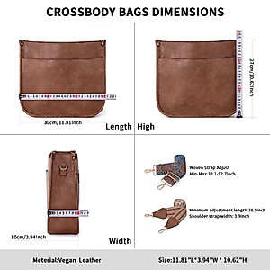 Caitina Crossbody Bag For Women Vegan Leather Hobo Handbag Designer Crossbody Purses Bucket Bag For Women with 2PCS Adjustable Strap(Beige)