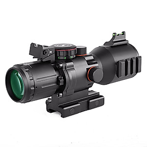 GII PM3.5X40 Prism Scope Long Eye Relief 3.5x40mm Prism Scope Wide Angle Red/Green/Blue Illuminated (PM3.5X40HS)