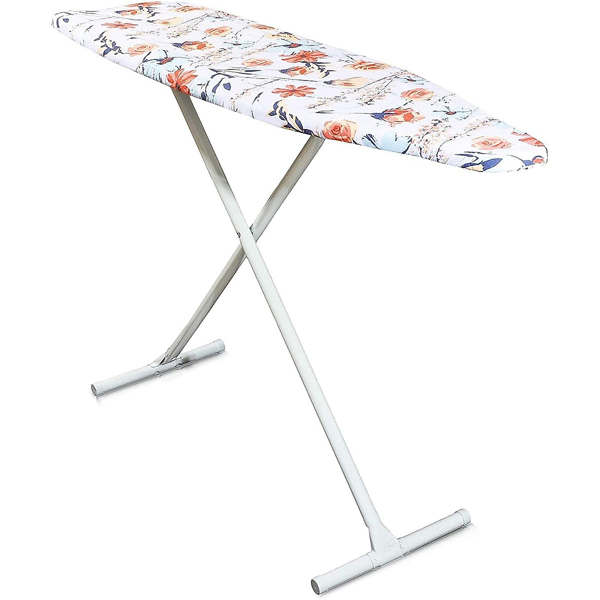 Ironing Board Cover with Floral Print Padding, Drawstring, Standard Size (15 x 54 in)