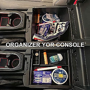 EDBETOS 3rd Gen Tacoma Accessories for Toyota Tacoma 2016 2017 2018 2019 2020 2021 2022 Center Console Organizer Tray and Glove Box Organizer Armrest Interlock Secondary Storage ABS Material