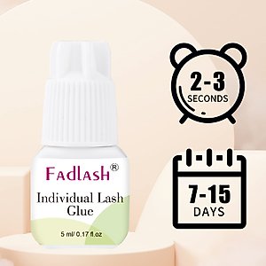 Individual Lash Glue FADLASH Cluster Lash Glue 2-3S Dry Time 7-15 Days Retention DIY Lash Extension Glue Self Application Sensitive Lash Cluster Glue Black 5ml (DIY/Cluster Lashes Use Only)