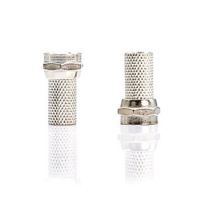 THE CIMPLE CO Coaxial Cable Screw on Connector (Twist on Connector/Fitting) for RG59 Coaxial Cable. Easy Installation, No Tools Required. Pack of 4