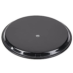TrueCraftware Set of 2 Round 16" Non-Slip Serving Trays Black- Serving Tray Serving Coffee Appetizer Breakfast Perfect for Kitchen Café Hotel and Restaurants