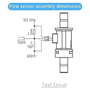 Micro flowmeter Water Purifier 9 MM flowmeter Low Start flowmeter Water Flow Meter Hall Effect Sensor Fluid Flowmeter Water Flow Counter