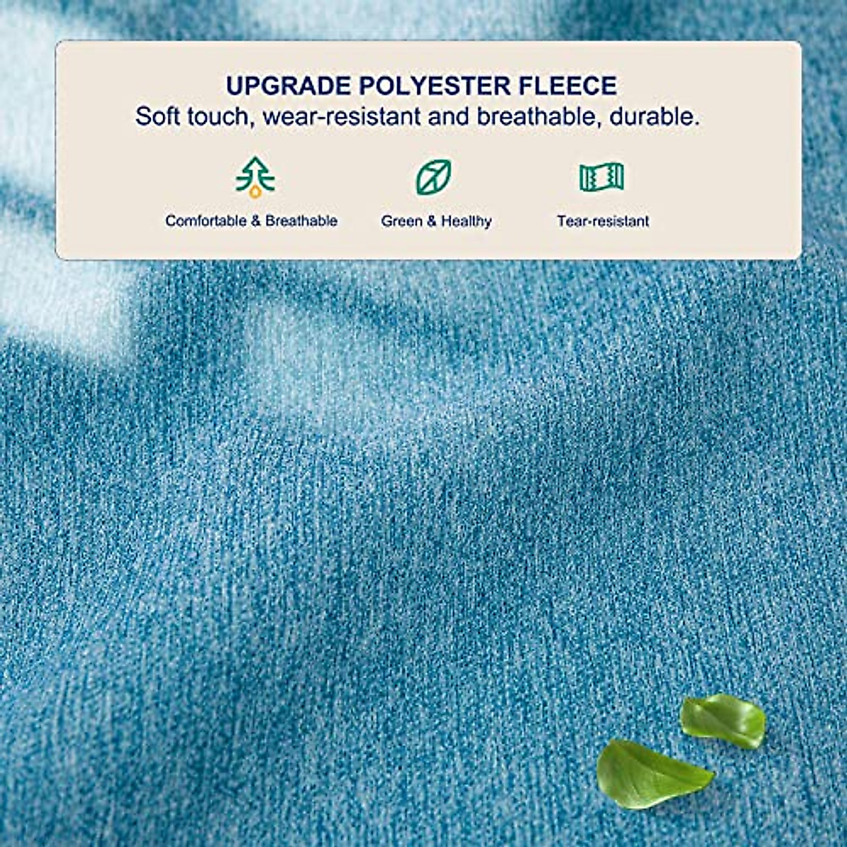 sutailocus rocking chair cushion Anti-slip tufting rocking chair cushions indoor/outdoor,Removable Set of Upper and Lower adirondack chair cushion,for nursery/high back chair （Tie fixing） (Light Blue)