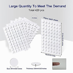 ORD OF SP Sticky Tack, 420pcs Removable Poster Tacky Putty, Double Sided Adhesive Dots, Clear Tape Mounting Putty, Multipurpose Stickers for Festival Decoration, DIY, Party Supplies