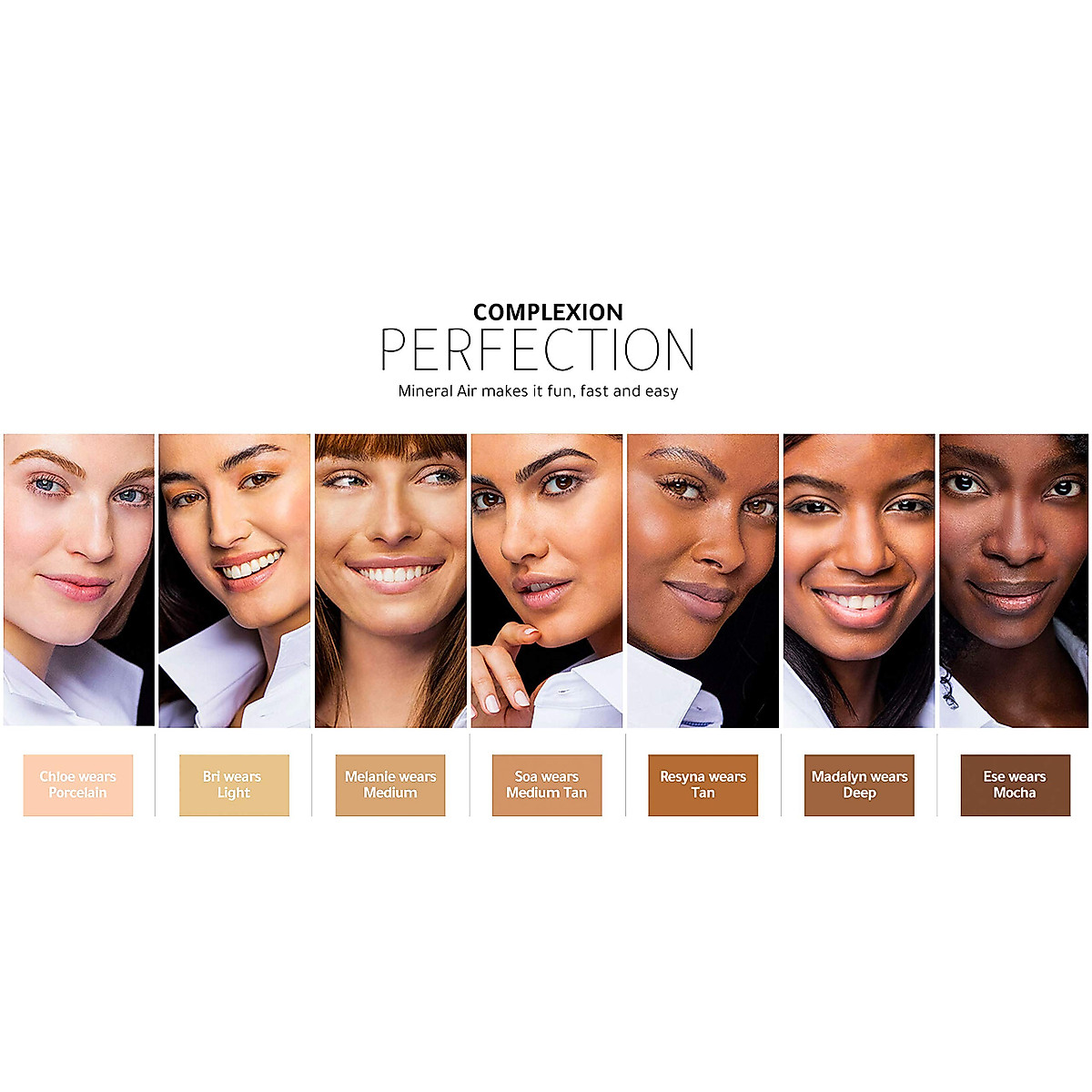 Mineral Air Complexion Starter Kit | Flawless Mineral Foundation Application- Light