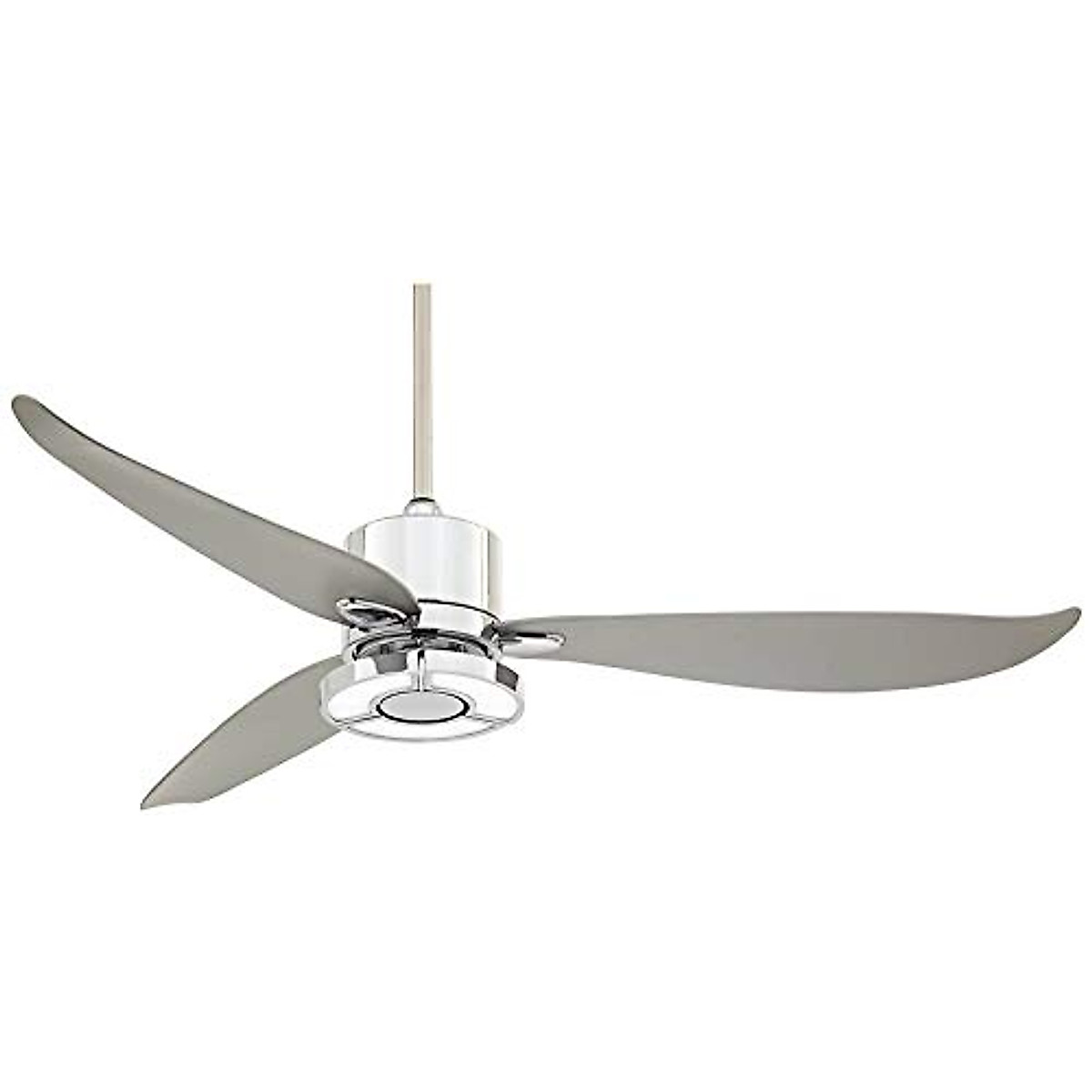 Possini Euro Design 56" Vengeance Modern 3 Blade Indoor Ceiling Fan with LED Light Remote Control Chrome Silver White Diffuser for Living Kitchen House Bedroom Family Dining Home Office Kids Room