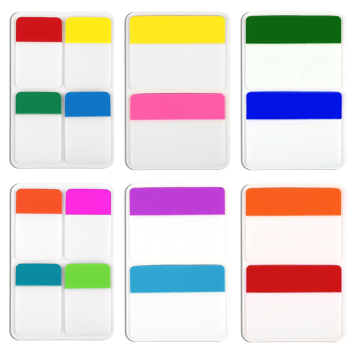 320PCS Sticky Index Tabs Transparent Sticky Notes Colored Page Markers Writable and Repositionable File Tabs Flags Self Adhesive Sticky Notes Tabs for Annotating Books Binders and File Folders