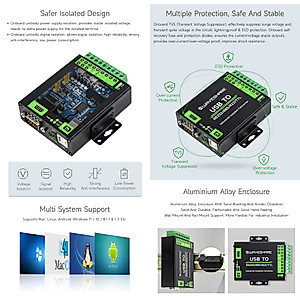 waveshare FT232RNL USB to RS232/485/422/TTL Interface Converter, Industrial Isolation