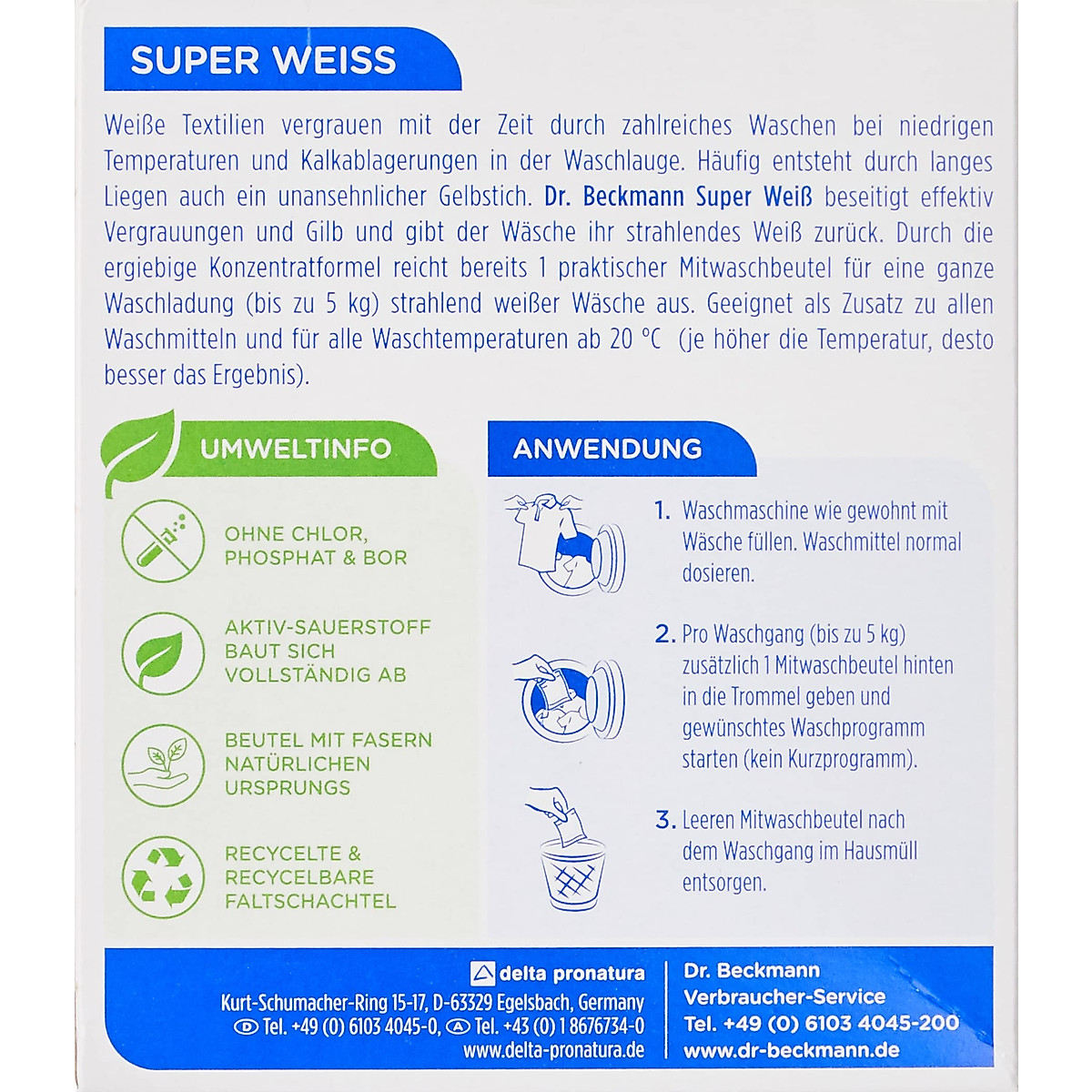 Dr. Beckmann Super WeiÃŸ + Fleckentferner 2 x 40 g