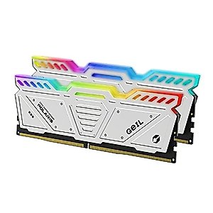 GeIL Polaris RGB DDR5 RAM, 32GB (16GBx2) 5600MHz 1.1V ,AMD Compatible, Long DIMM High Speed Desktop Memory, Hardcore Immersive Gaming/Multimedia Content Creation/Quality Live Streaming(White)