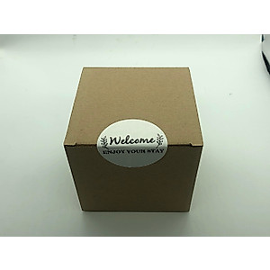 Welcome Hotel Guest Stickers,2 Inch Hotel Key Card Envelope Seals,500 Pcs Per Roll