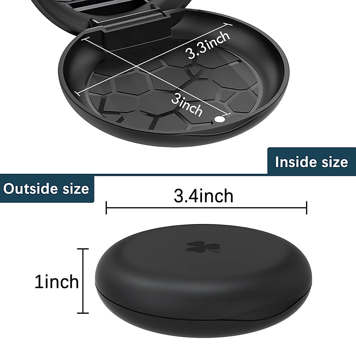 ARGOMAX Aligner and Retainer Case, Upgrated Retainer Mouth Guards Travel Case with Mirror Inside - Black.