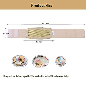 Umbilical Hernia Belt Baby/Infant Belly Button Band Wrap Truss Abdominal Binder for Children Kids Support Adjustable Navel Band Newborn Umbilical Cord 15-20 inch