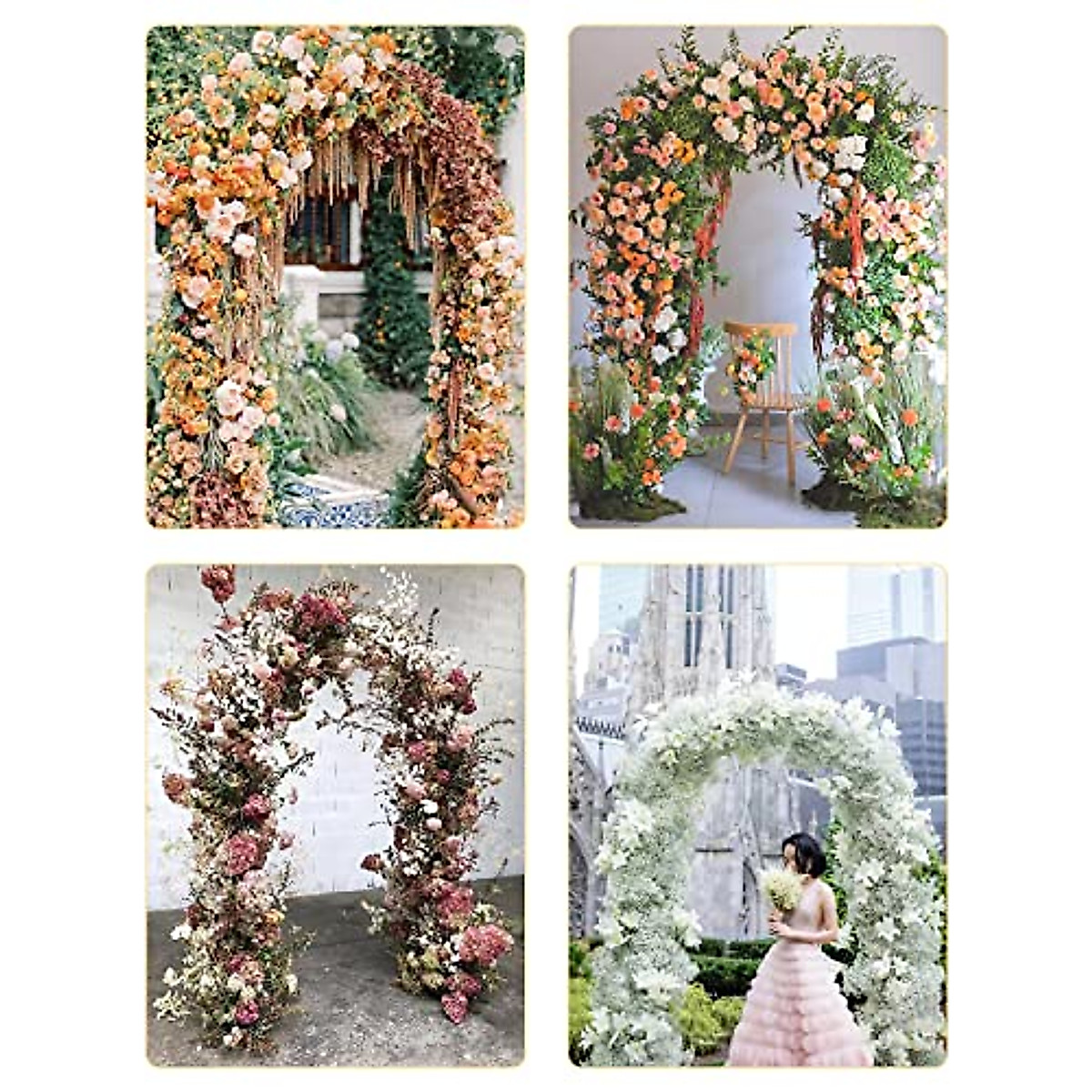 Wedding Arch Backdrop Stand,Gold Metal Door Arched Backdrop Frame ...