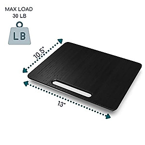 Ibyx Elegant Sliding Tray for Your Coffee Maker & Heavy Kitchen Appliances - Sturdy, Slides Easily from Under The Cabinet (Black, Medium - Wide (13” x 10.5”))