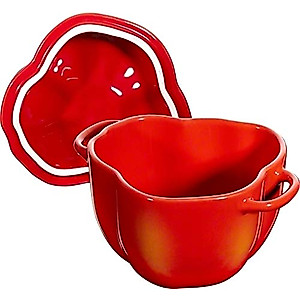 Staub 40500-325 Paprika Cocotte, 4.7 inches (12 cm), Orange, Ceramic, Heat Resistant, Ceramic, Microwave Safe