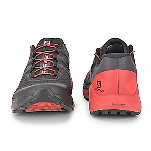 Salomon Sense Ride 4 Trail Running Shoes for Men, Black/Goji Berry/Phantom, 11