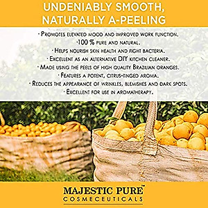 MAJESTIC PURE Brazilian Orange Essential Oil, Premium Grade, Pure and Natural Premium Quality Oil, 4 fl oz