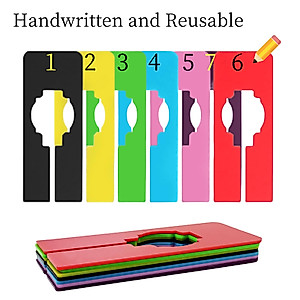 YHOLSDAS Closet Dividers for Hanging Clothes, Rectangular Closet Dividers for Sorting Clothing Size, Color, Writable & Reusable Rack Dividers for Sorting Clothing, 2" x 5", 7pcs