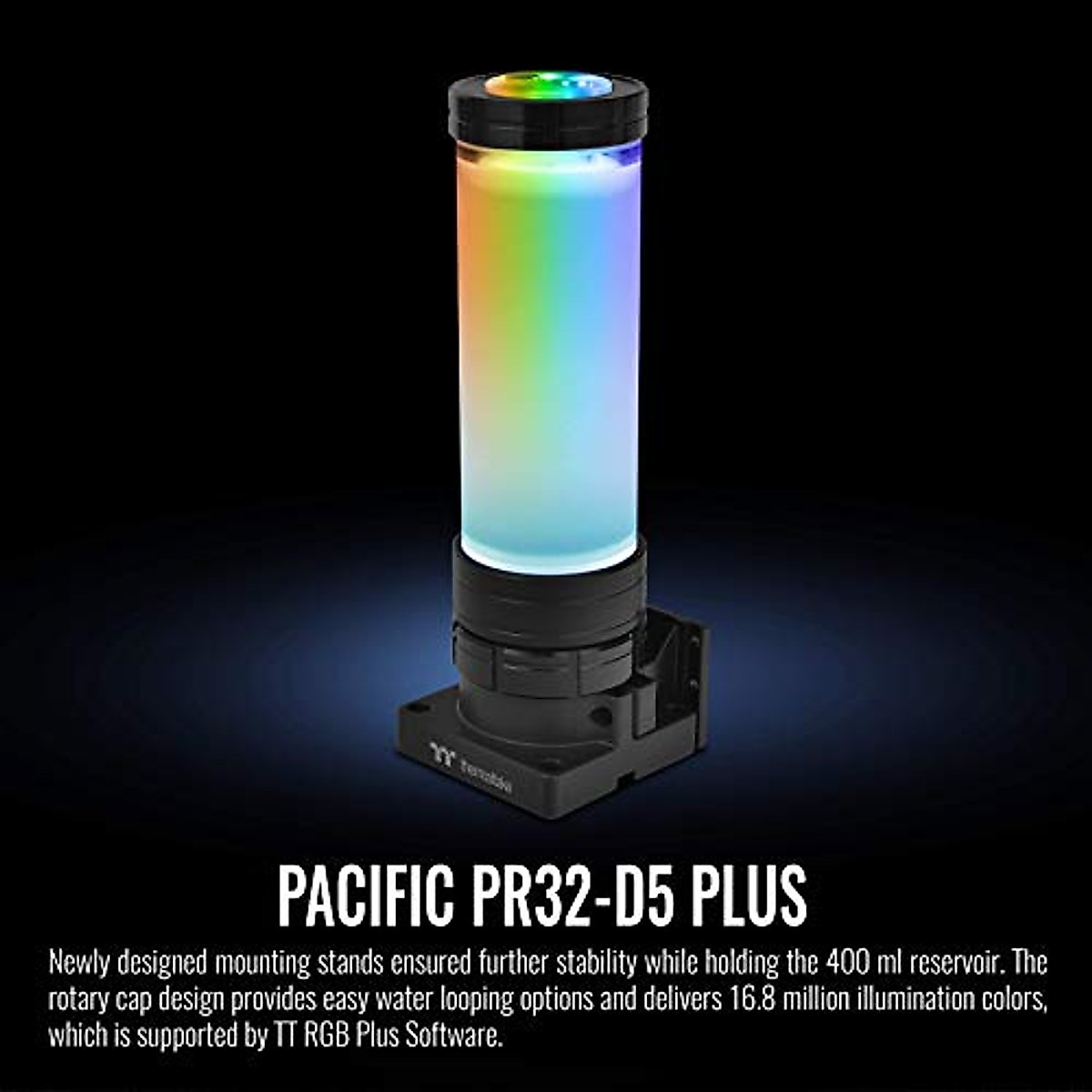 Thermaltake Pacific PR32-D5 Plus 16.8 Million RBG Color Software Enabled (TT RGB Plus/Alexa/Razer Chroma) 5-Speed D5 Pump/Reservoir Combo CL-W280-PL00SW-A