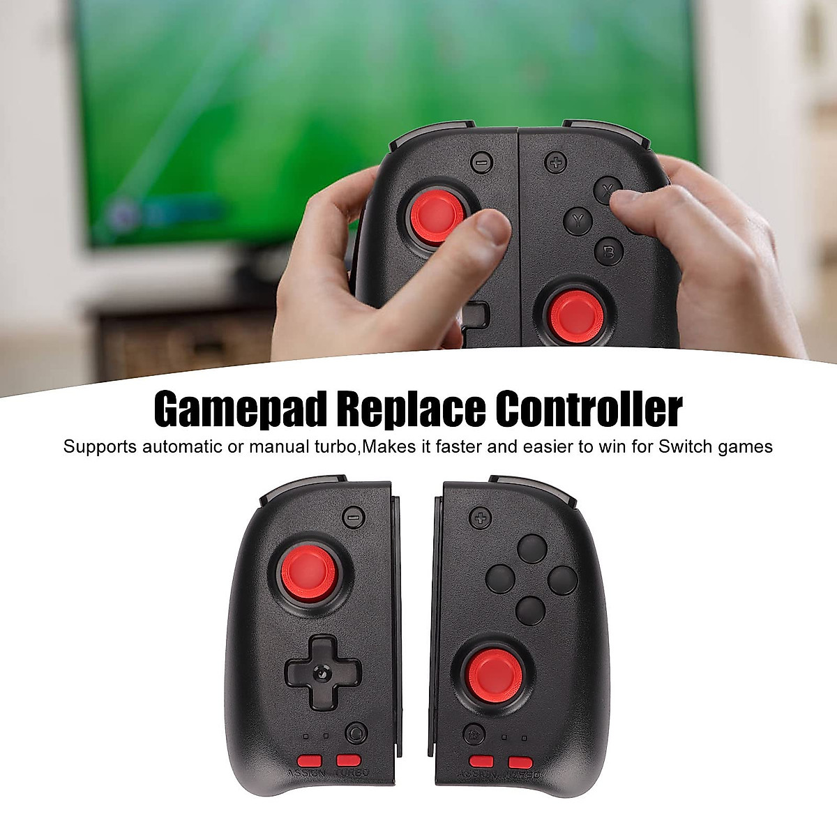 wendeekun Game Console Left Right Controller,Gaming Console Controller for Joy Con,Left Right Programmable Replacement Remote Controller for OLED Gamepad