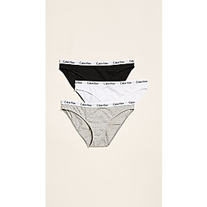 Calvin Klein Underwear Women's Carousel 3 Pack Panties, Multi, XS