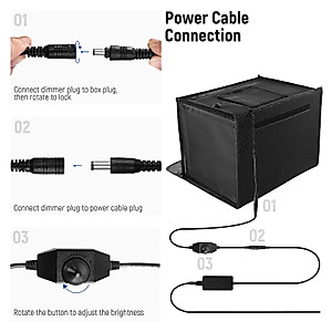 NEEWER Foldable Portable Photo Studio Light Box with Dimmable LED Lighting, 16 x 12 x 12 Inches 5600K CRI 95+, 4 Color Backdrops Photography Tent Kit for Jewelry Product