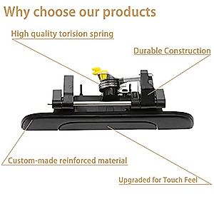 Tailgate Door Handle, Exterior Rear Textured, Compatible with 1995 1996 1997 1998 1999 2000 2001 2002 2003 2004 Toyota Tacoma Pickup Replace# 6909035010 TO1915102 Tail gate Outside Liftgate Lock Latch