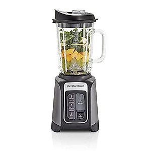 Hamilton Beach PowerMax Professional-Performance Blender for Shakes and Smoothies, Puree and Ice Crush, 48oz BPA-Free Glass Jar, 1680 Watts, Stainless Steel Blades (58600)