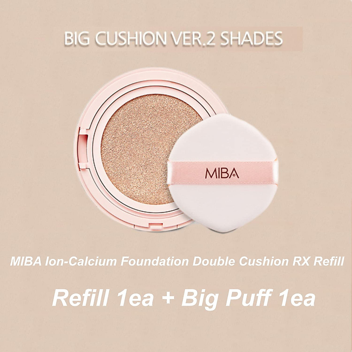 MIBA Ionized Calcium Foundation Double Cushion RX Refill 25 g / 0.88 oz (No 21) Big Cushion SEASON 2