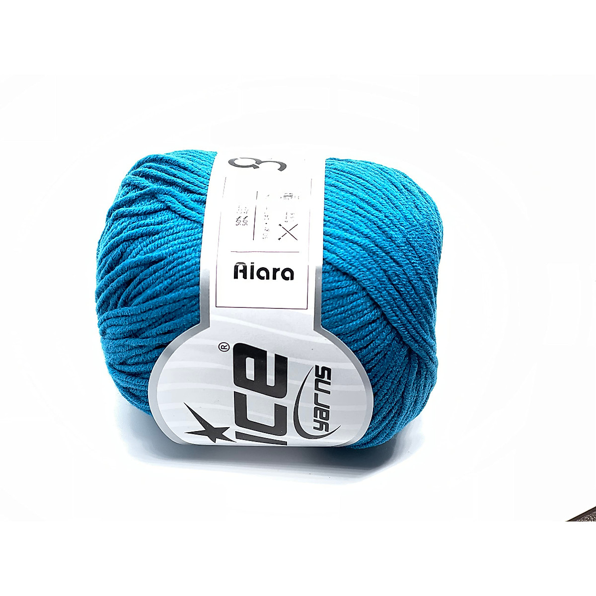 Dark Turquoise Blue Alara - DK Weight Cotton Blend Yarn 50 Grams (1.75 Ounces) 140 Meters (153 Yards)