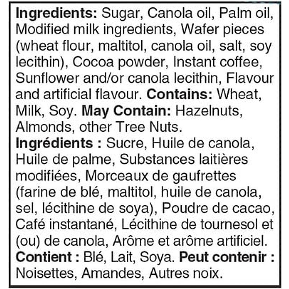 Nestle Professional Coffee Crisp Chocolate Spread, 3kg/6.5 lbs, Imported from Canada)