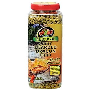 Zoo Med 20-Ounce Natural Bearded Dragon Food, Adult Formula