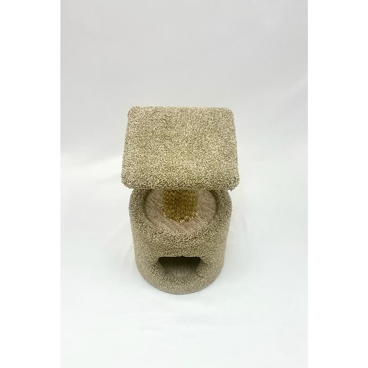 GIA Furniture Series 2-in-1 Cat Scratching Post with Perch & Hideaway - Carpeted Cat Tower with Sisal Rope for Scratching, Climbing, and Lounging - Ideal for Small & Medium Cats