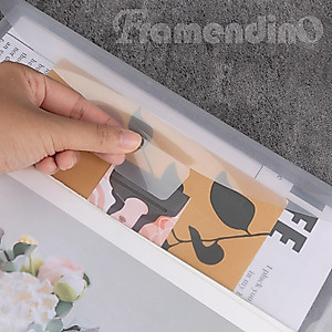 Framendino, 24 Pack Scrapbook Paper Storage Organizer with 60 Pack Sticky Index Tabs for Holding 12 x 12 Inch Scrapbook Paper