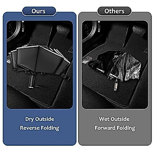 VOUUY 2-Pack Travel Umbrella, Unbreakable 10 RIBS Umbrella, Windproof Umbrellas for Rain & Sun, Automatic, Foldable Reverse Rain Umbrella for Women Men