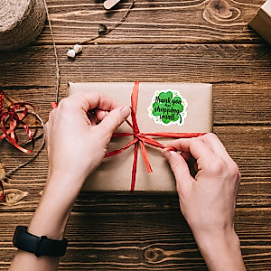 240 PCS Thank You Patrick's Day Stickers,Cute Small Business Envelopes Stickers for Business Packages/Handmade Goods/Bags,Patrick's Day Theme Small Shop Business Stickers for Envelopes Seals