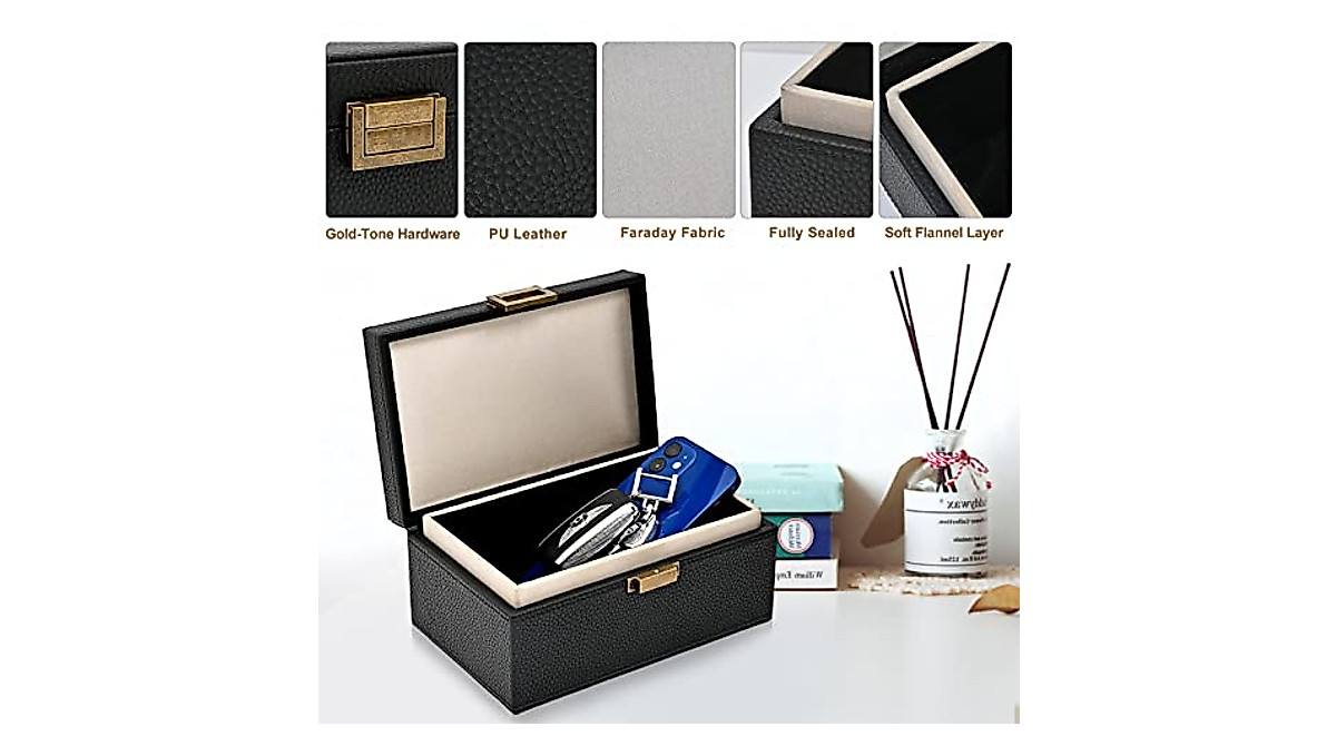 ROSELLE RFID Faraday Box with Large Capacity, Key Fob Protector Box ...