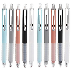 LoveBB 10 Pcs Fine Point Ballpoint Pens 0.5mm Black Ink Smooth Writing Pens Ball Point Pen for Office Worker, Student