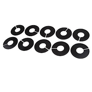 10Pack Clothing Rack Size Dividers Wardrobe Round Hangers Dividers, Black