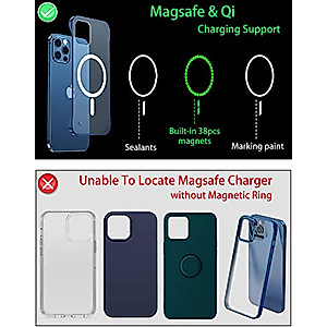 COMBOMTEK Slim Case for iPhone 12 Pro Max Compatible with Magsafe, Ultra Thin Frameless Case with Mag Safe Qi Wireless Charging