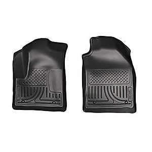 Husky Liners Weatherbeater Floor Mats | Fits 2010 - 2013 Ford Transit Connect w/Carpet Flooring | Front Row, 2-pc Black - 18751