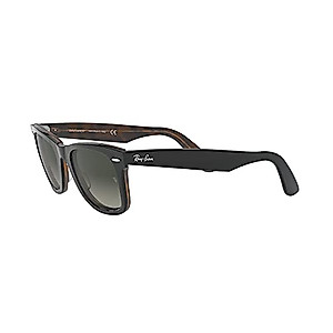 Ray-Ban RB2140 Original Wayfarer Square Sunglasses, Grey On Havana/Light Grey Gradient Dark Grey, 50 mm